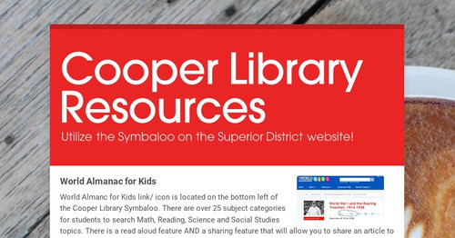 Cooper Library Resources | Smore Newsletters for Education