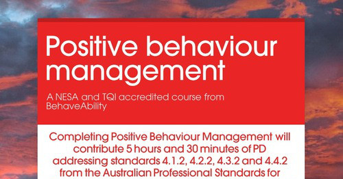 Positive behaviour management | Smore Newsletters for Business