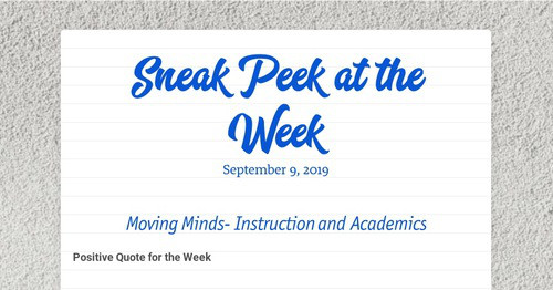 Sneak Peek at the Week | Smore Newsletters