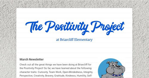 The Positivity Project | Smore Newsletters for Education