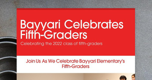Bayyari Celebrates Fifth-Graders | Smore Newsletters