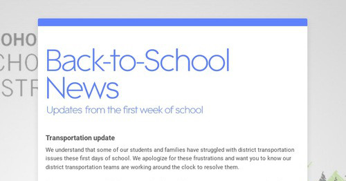 Back-to-School News