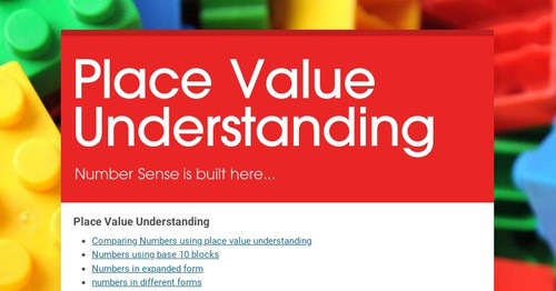 Place Value Understanding | Smore Newsletters