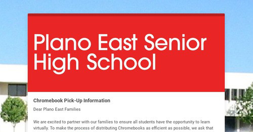 Plano East Senior High School | Smore Newsletters