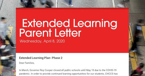 Extended Learning Parent Letter