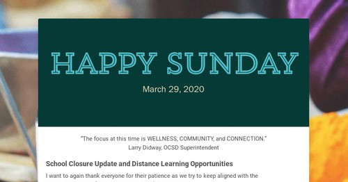 Happy Sunday | Smore Newsletters