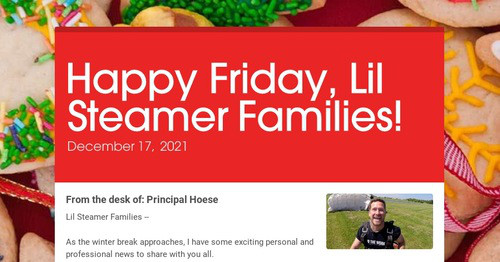 Happy Friday, Lil Steamer Families! | Smore Newsletters