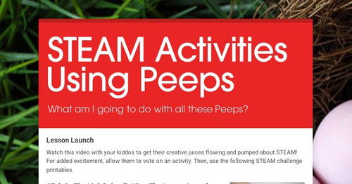 STEAM Activities Using Peeps | Smore Newsletters