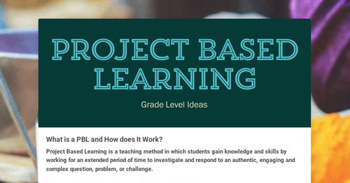 Project Based Learning | Smore Newsletters