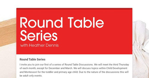 Round Table Series | Smore Newsletters for Education