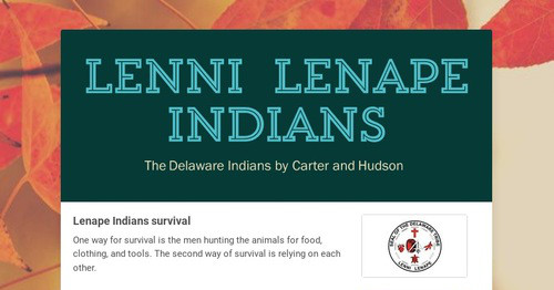 lenni Lenape Indians | Smore Newsletters