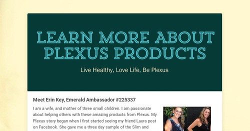 Learn More About Plexus Products | Smore Newsletters