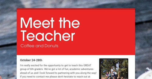 Meet the Teacher | Smore Newsletters for Education