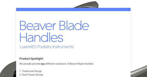 Beaver Blade Handles | Smore Newsletters