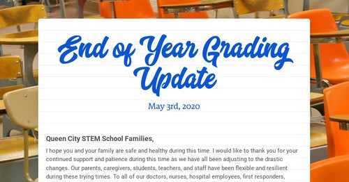 End of Year Grading Update | Smore Newsletters