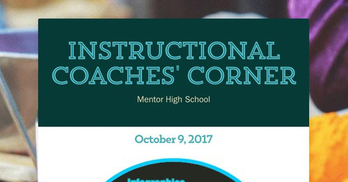 Instructional Coaches' Corner | Smore Newsletters