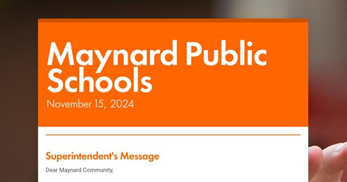 Maynard Public Schools | Smore Newsletters
