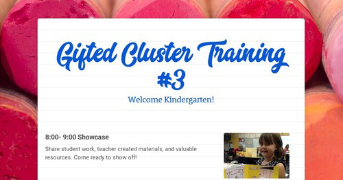 Gifted Cluster Training #3 | Smore Newsletters for Business