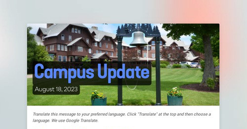 Campus Update