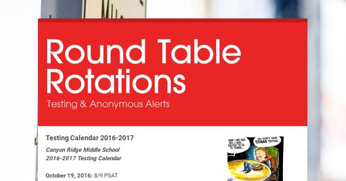 Round Table Rotations | Smore Newsletters