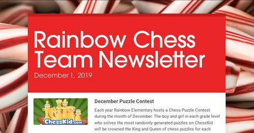 Rainbow Chess Team Newsletter | Smore Newsletters for Business