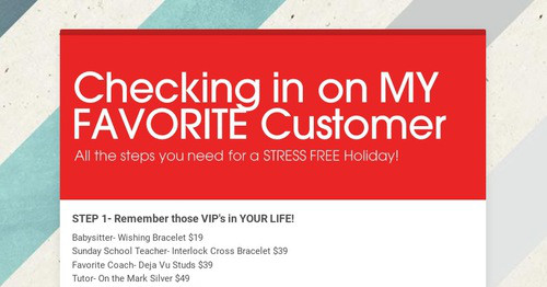 Checking in on MY FAVORITE Customer | Smore Newsletters