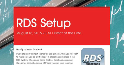 RDS Setup | Smore Newsletters