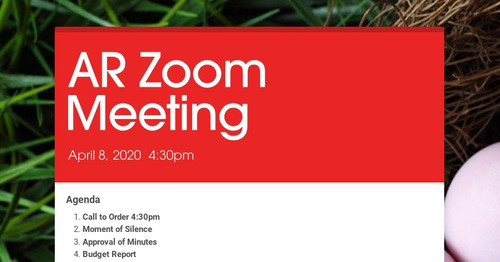AR Zoom Meeting | Smore Newsletters