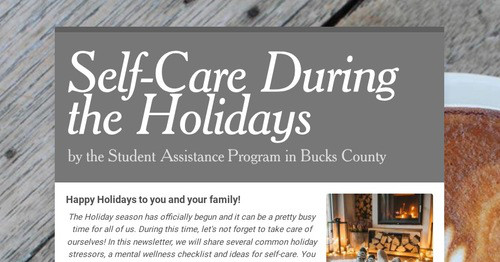 Self-Care During the Holidays | Smore Newsletters for Education