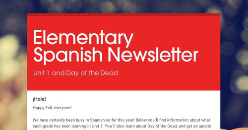 Elementary Spanish Newsletter | Smore Newsletters