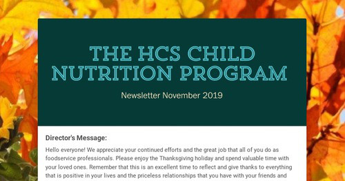 The HCS Child Nutrition Program | Smore Newsletters for Education