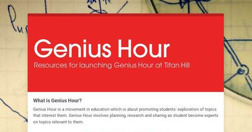 Genius Hour | Smore Newsletters for Education