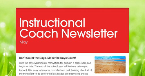 Instructional Coach Newsletter | Smore Newsletters for Education