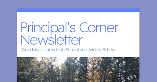 Principal's Corner Newsletter | Smore Newsletters