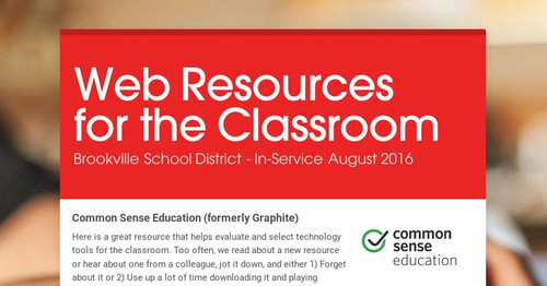 Web Resources for the Classroom | Smore Newsletters