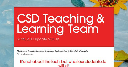 CSD Teaching & Learning Team | Smore Newsletters