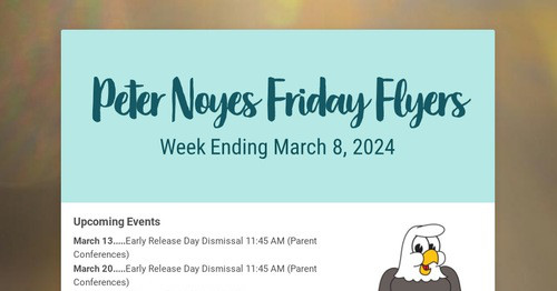 Peter Noyes Friday Flyers