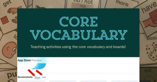 CORE VOCABULARY | Smore Newsletters