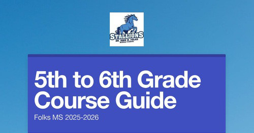 5th to 6th Grade Course Guide