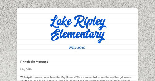 Lake Ripley Elementary | Smore Newsletters