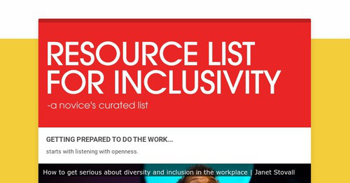 Resource List For Inclusivity Smore Newsletters For Education