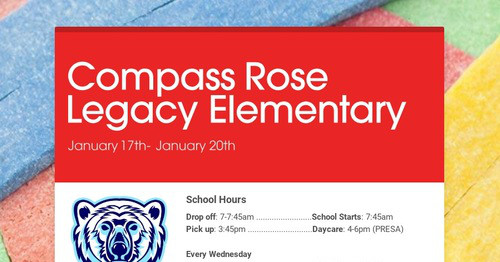 Compass Rose Legacy Elementary | Smore Newsletters