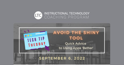 Avoid the 'Shiny' Tool.