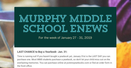 Murphy Middle School ENews | Smore Newsletters