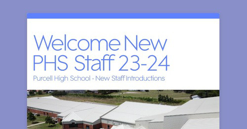 Welcome New PHS Staff 23-24 | Smore Newsletters