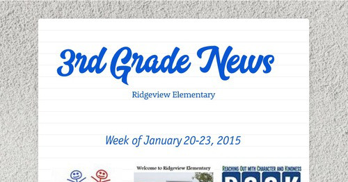 3rd Grade News | Smore Newsletters for Education