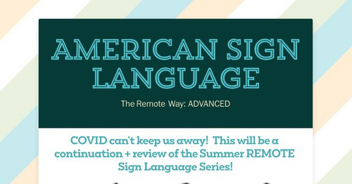 American Sign Language | Smore Newsletters