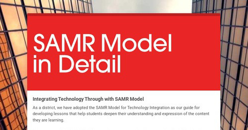 SAMR Model in Detail | Smore Newsletters for Education