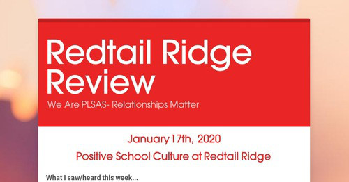 Redtail Ridge Review | Smore Newsletters