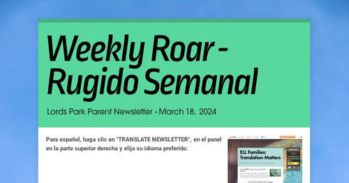 Weekly Roar - Rugido Semanal